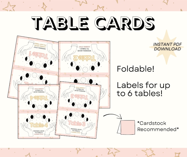 New Year Bunco Party Printables | Scorecard, Table Cards, Ghost Player ...