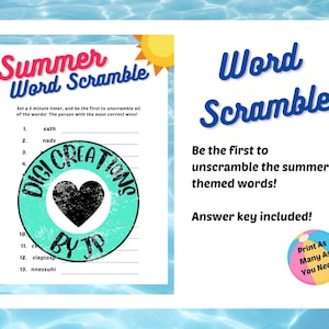 Summer Activity Bundle, Summer Activities, Summer Party Games, Summer ...