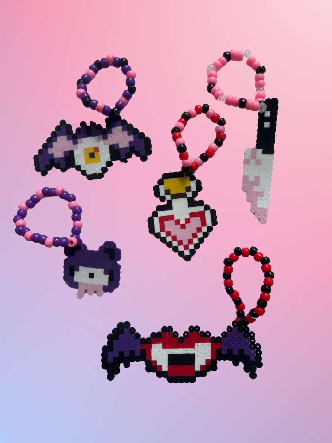 Goth Princess Perler Set / Rave Accessories / Kandi Bracelets / Perler ...