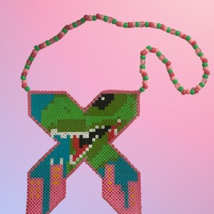 Excision Dino Perler / Rave Accessories / Festival Accessories / Perler ...