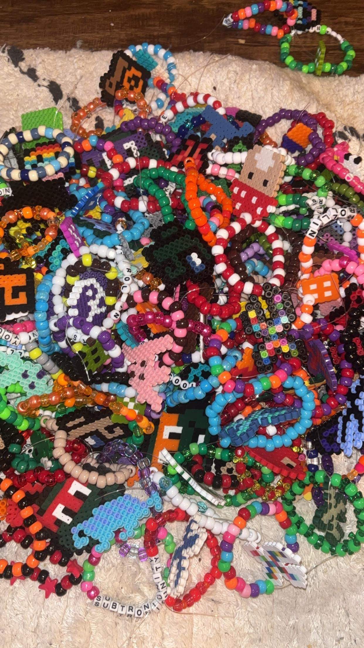 Random Perler Kandi / Perler Bracelets / Rave Kandi / Festival Kandi ...