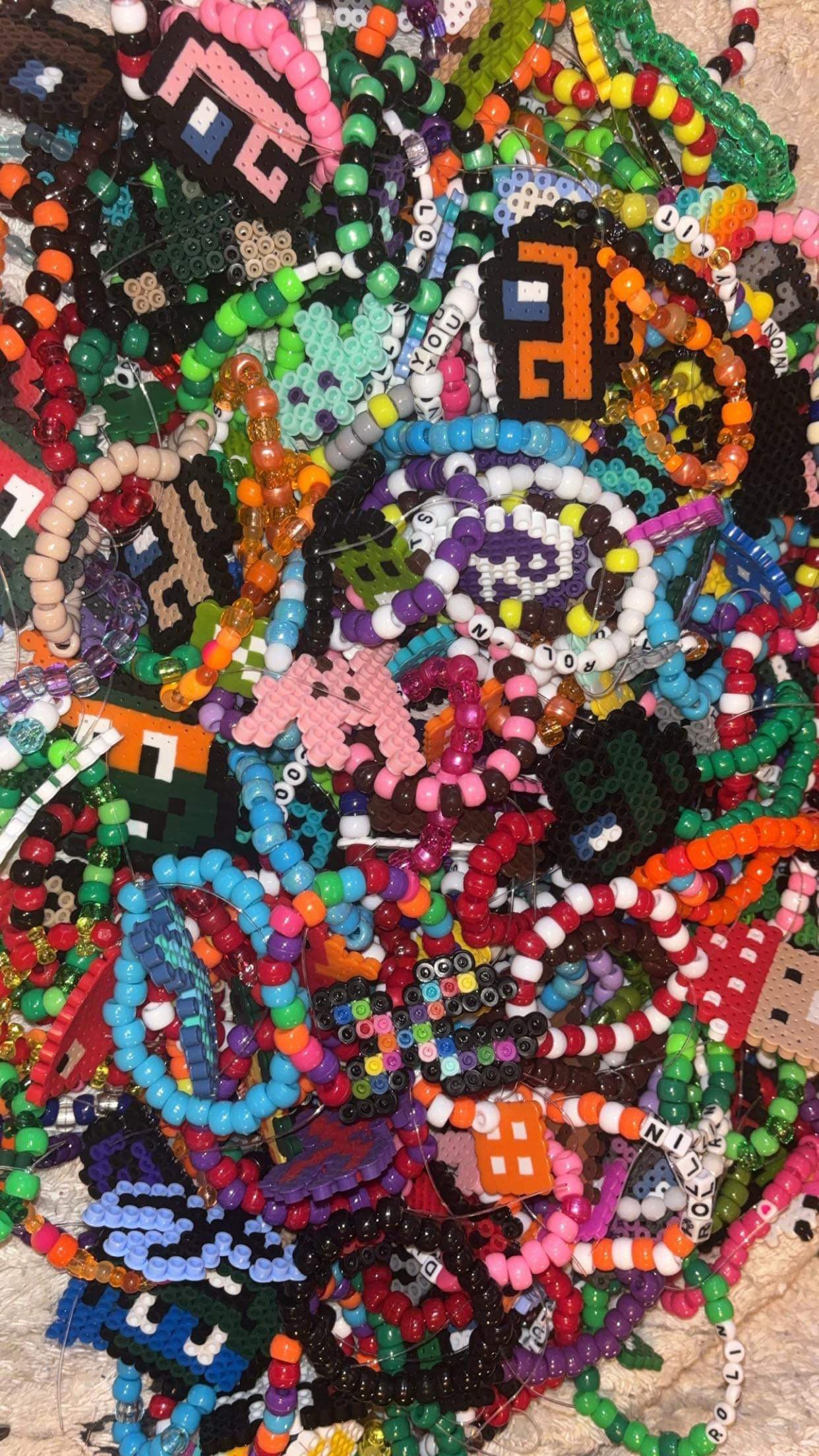 Random Perler Kandi / Perler Bracelets / Rave Kandi / Festival Kandi ...