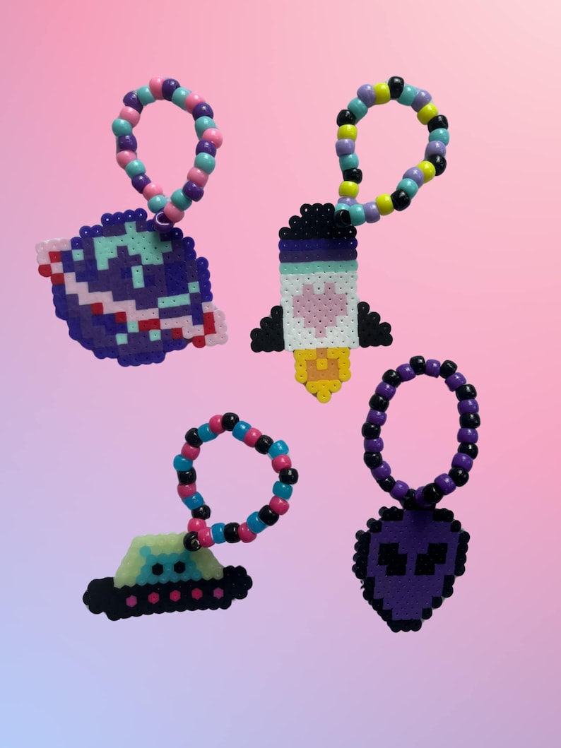 Random Perler Kandi / Perler Bracelets / Rave Kandi / Festival Kandi ...