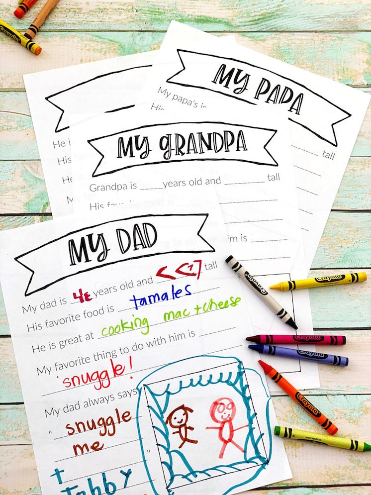 Father's Day Questionnaire - My Dad - My Grandpa - My Papa - DIGITAL ...