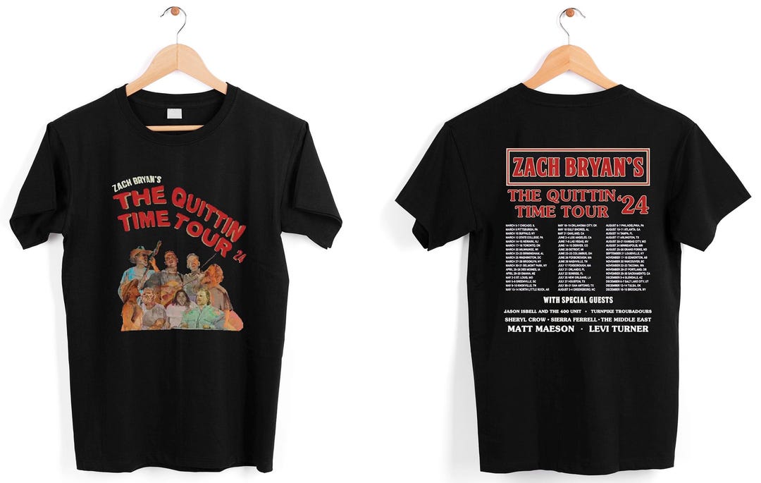 Zach Bryan's the Quittin Time Tour T Shirt S-5XL, the Quittin Time Tour ...