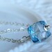 Mystic Ice Blue Quartz Gemstone Necklace, Gemstone Cube Pendant in ...