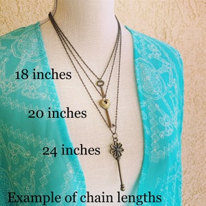 Aqua Sky Blue Skeleton Key Necklace Verdigris Patina Key - Etsy