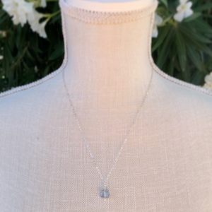 Mystic Ice Blue Quartz Gemstone Necklace, Gemstone Cube Pendant in ...