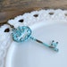 Aqua Sky Blue Skeleton Key Necklace Verdigris Patina Key - Etsy