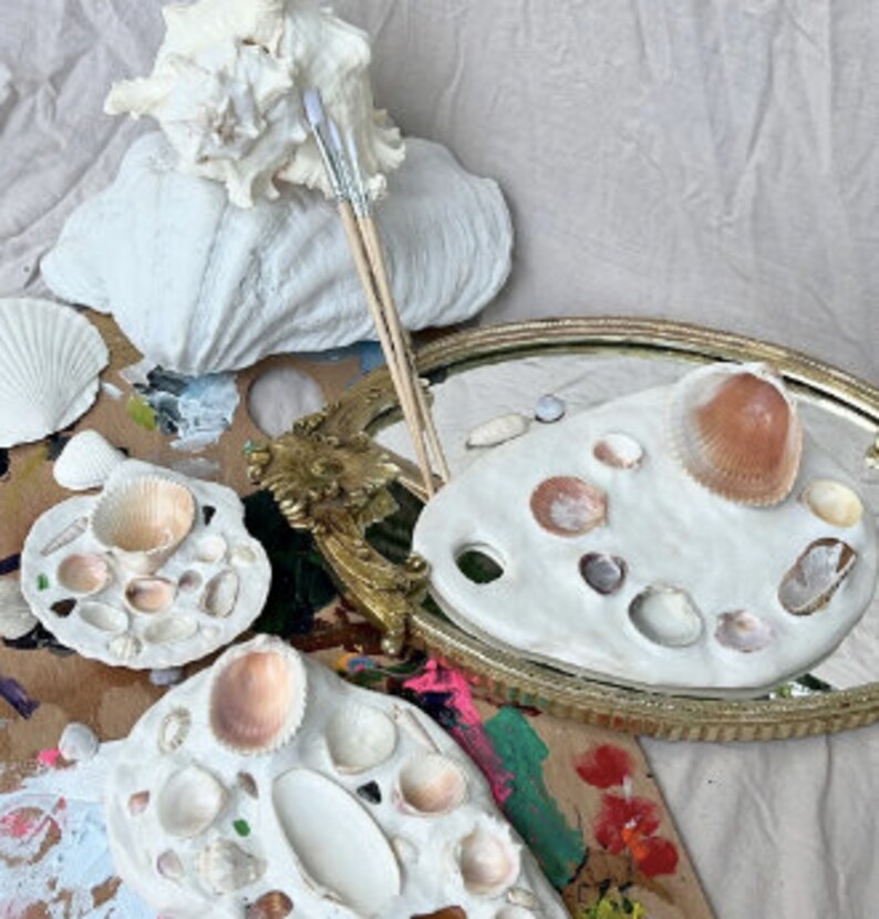 Small Seashell Paint Palette - Etsy