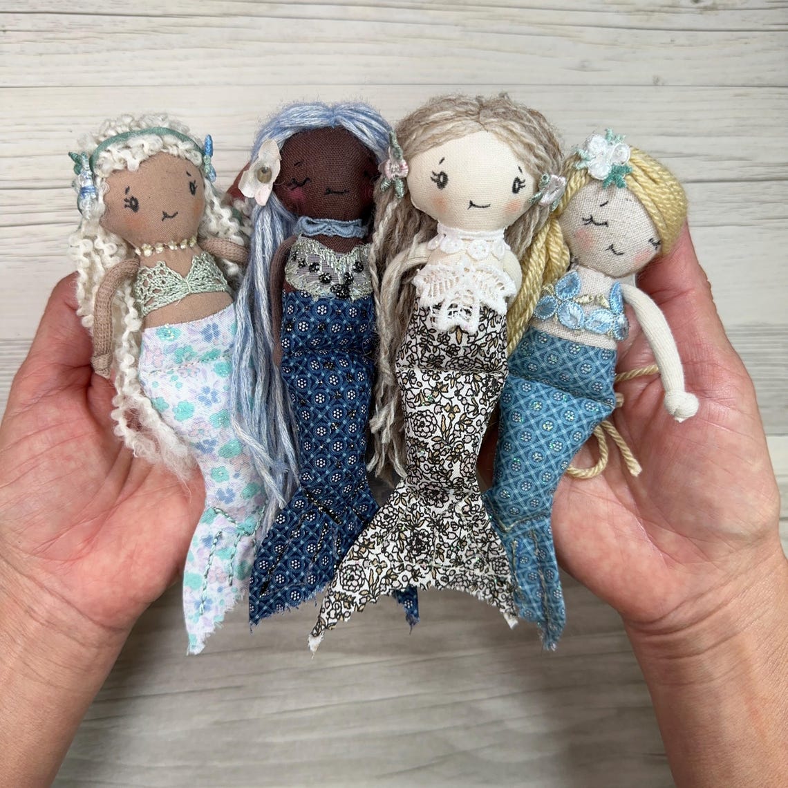 Miniature Mermaid Doll Sewing Pattern: 5.5" Dollhouse DIY (PDF Pattern ...