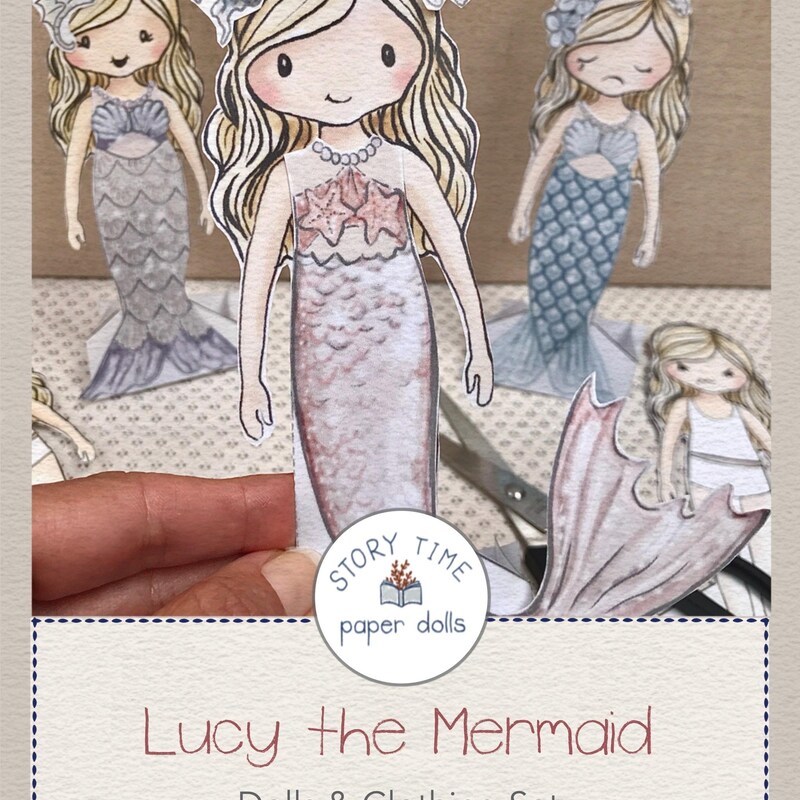 Mermaid Paper Dolls - Etsy