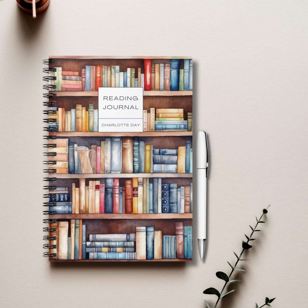 Personalized Reading Journal Spiral Bound Book Tracker for Book Lovers ...