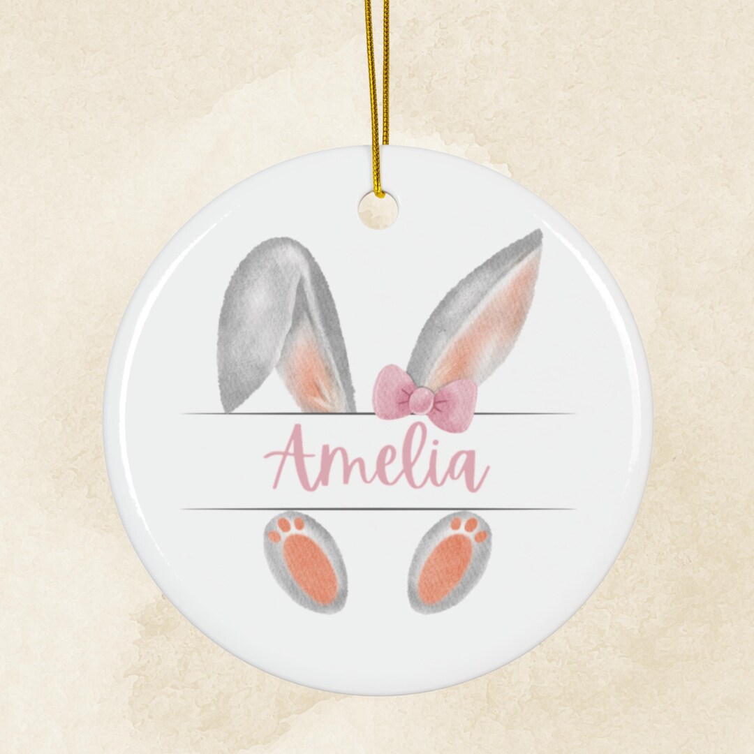 Custom Easter Basket Bunny Name Tag, Personalized Gift Tag for Girl ...