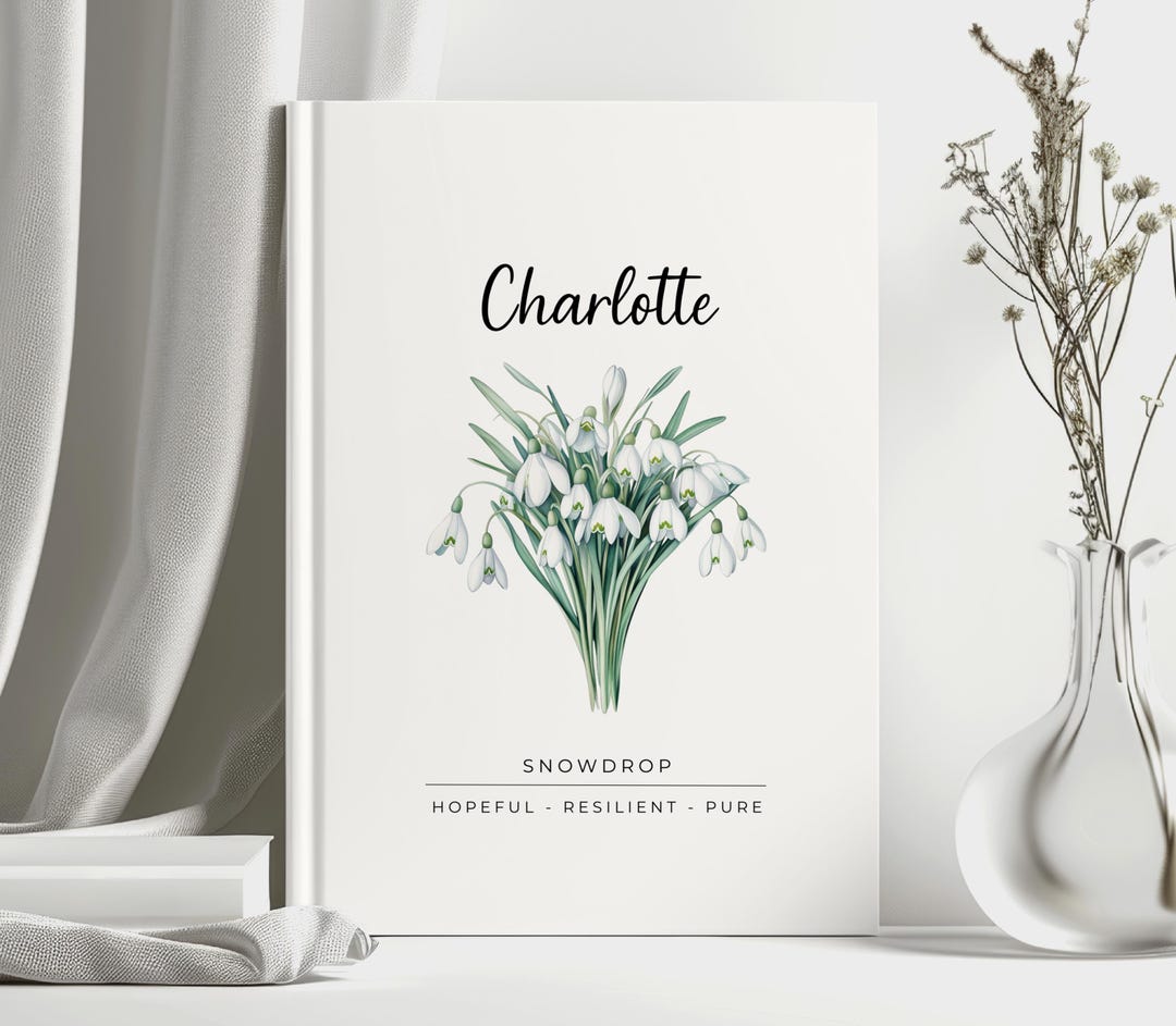 Personalized Birth Flower Journal, Custom Name Notebook, Mother's Day ...