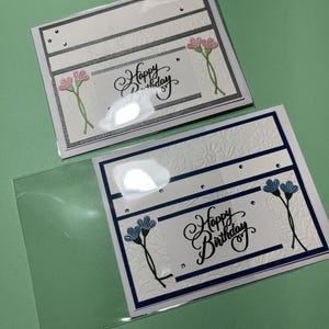 Two Handmade Birthday Cards Blank Inside, Happy Birthday - Etsy