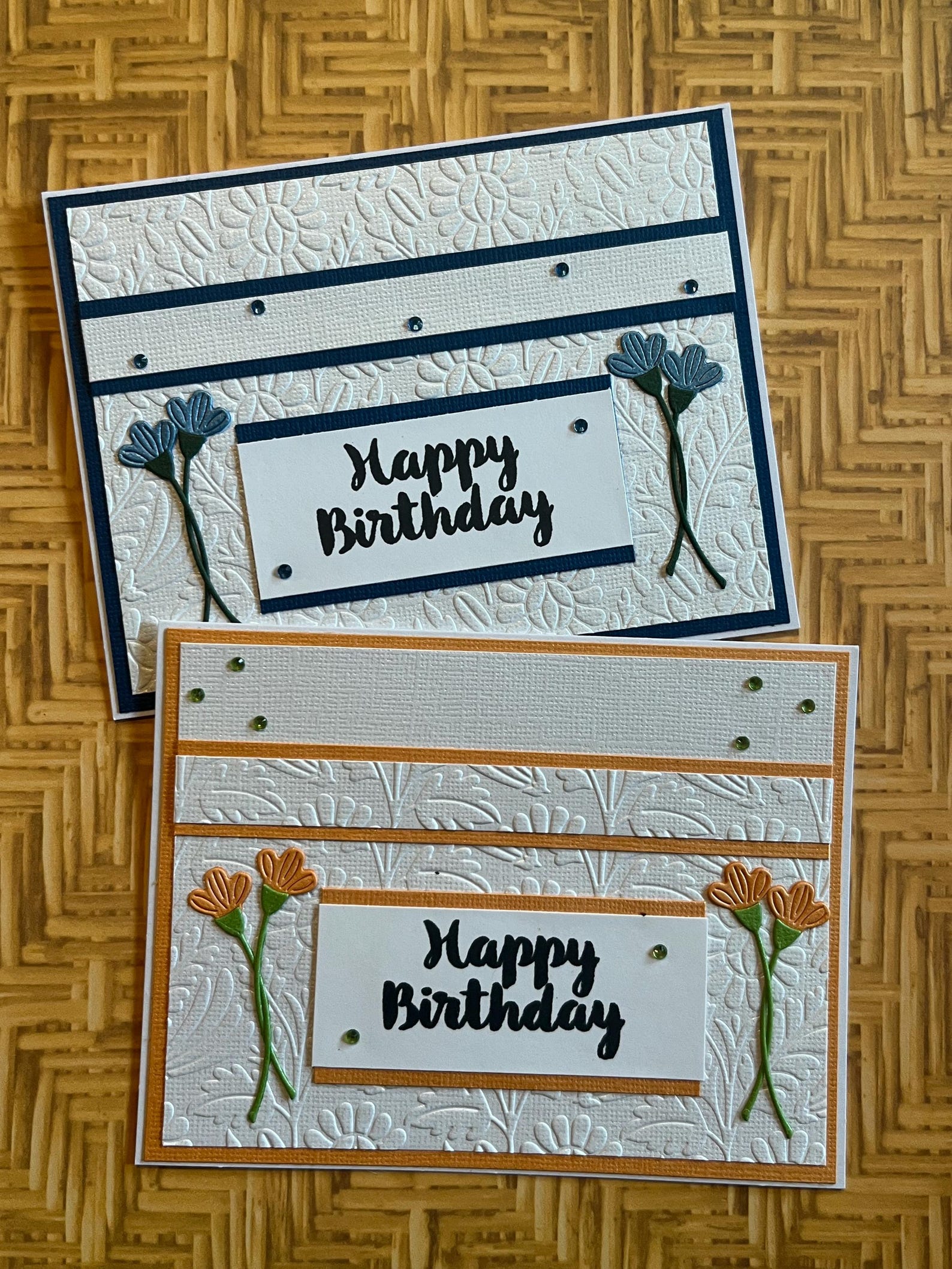 Two Handmade Birthday Cards Blank Inside, Happy Birthday - Etsy