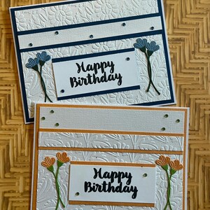Two Handmade Birthday Cards Blank Inside, Happy Birthday - Etsy