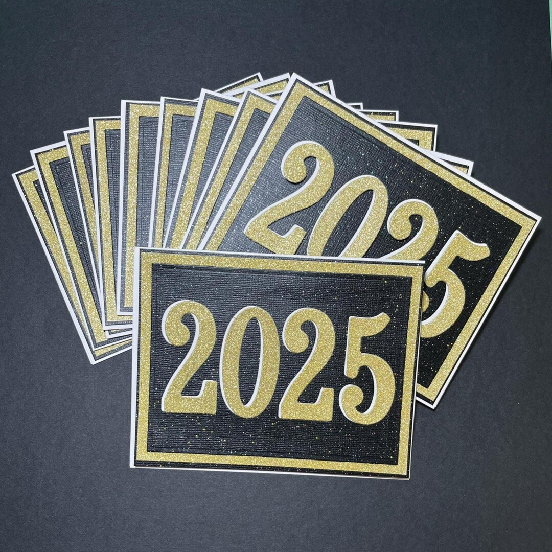 10 - 2025 Graduation Cards, Classic Black and Gold,bulk, Classroom ...