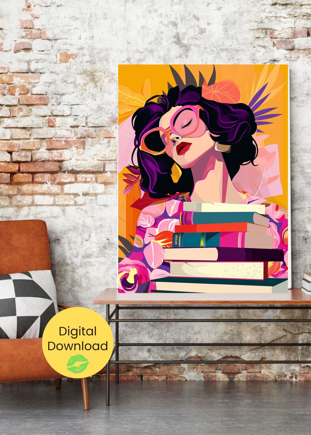 Book Lover's Art | Reading Space Art | Bookworm Art | Digital Book Art ...