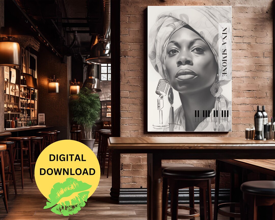 Nina Simone | Digital Wall Art | Printable Art | Original Digital Print ...