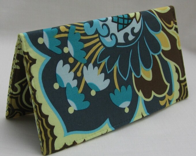 Checkbook Cover.............turquoise Gothic Rose - Etsy