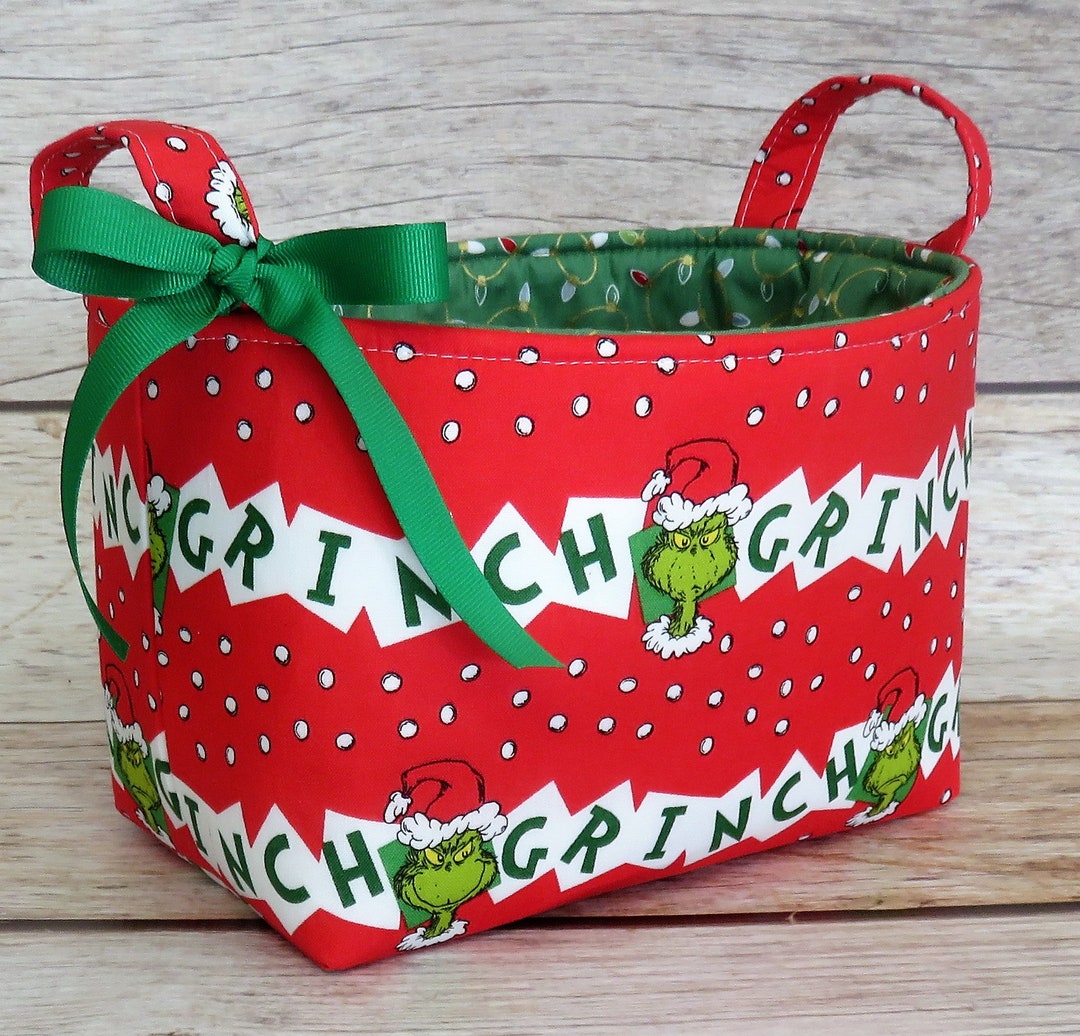 Holiday Horizontal Line Grinch Fabric - Merry Christmas Xmas Holiday ...