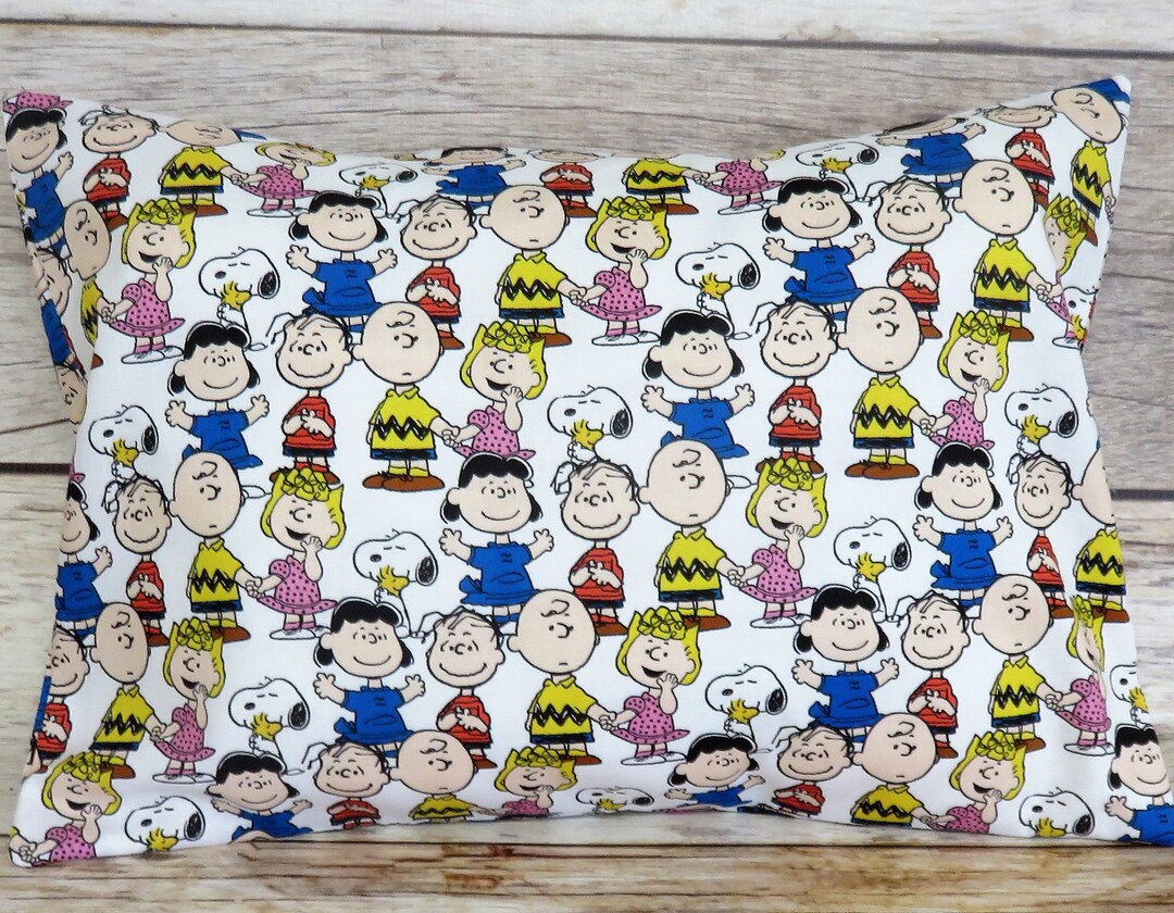 Peanuts and Gang Fabric Toddler/kid/travel Size Pillowcase and Pillow ...