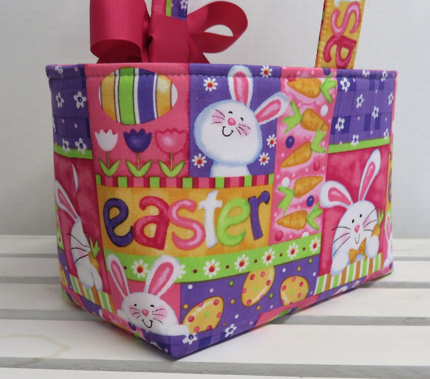 Fabric Easter Basket Candy Bucket Bin Storage Container - Etsy