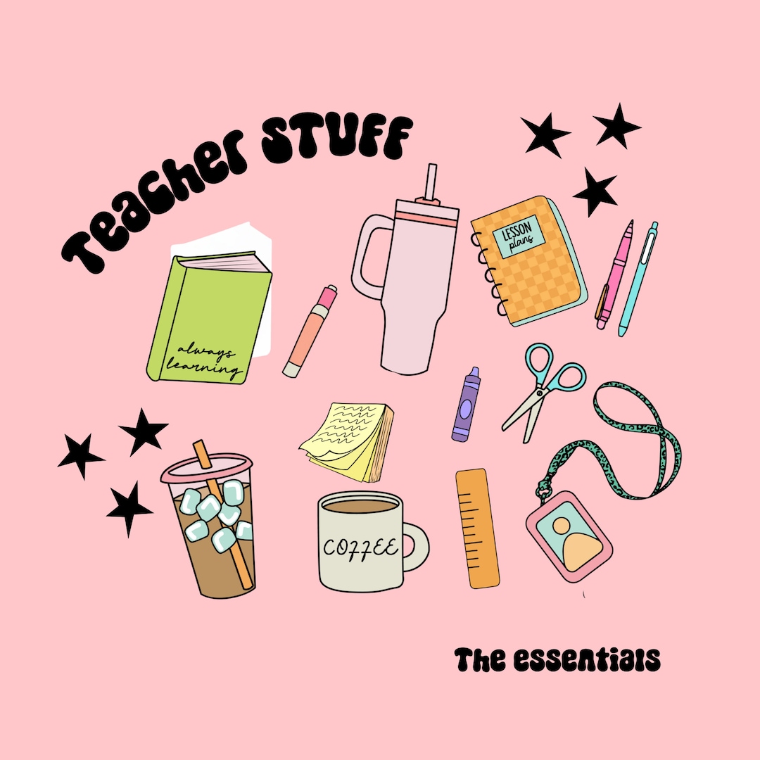 Teacher Stuff PNG, Back to School Png, Teacher Clipart, School ...