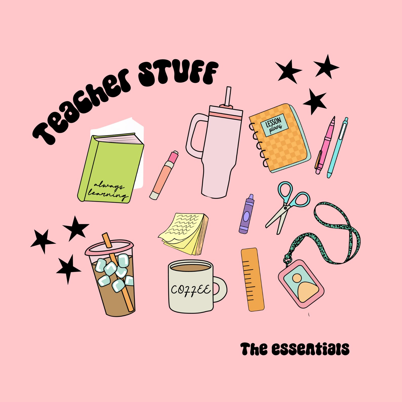 Teacher Stuff PNG, Back to School Png, Teacher Clipart, School ...