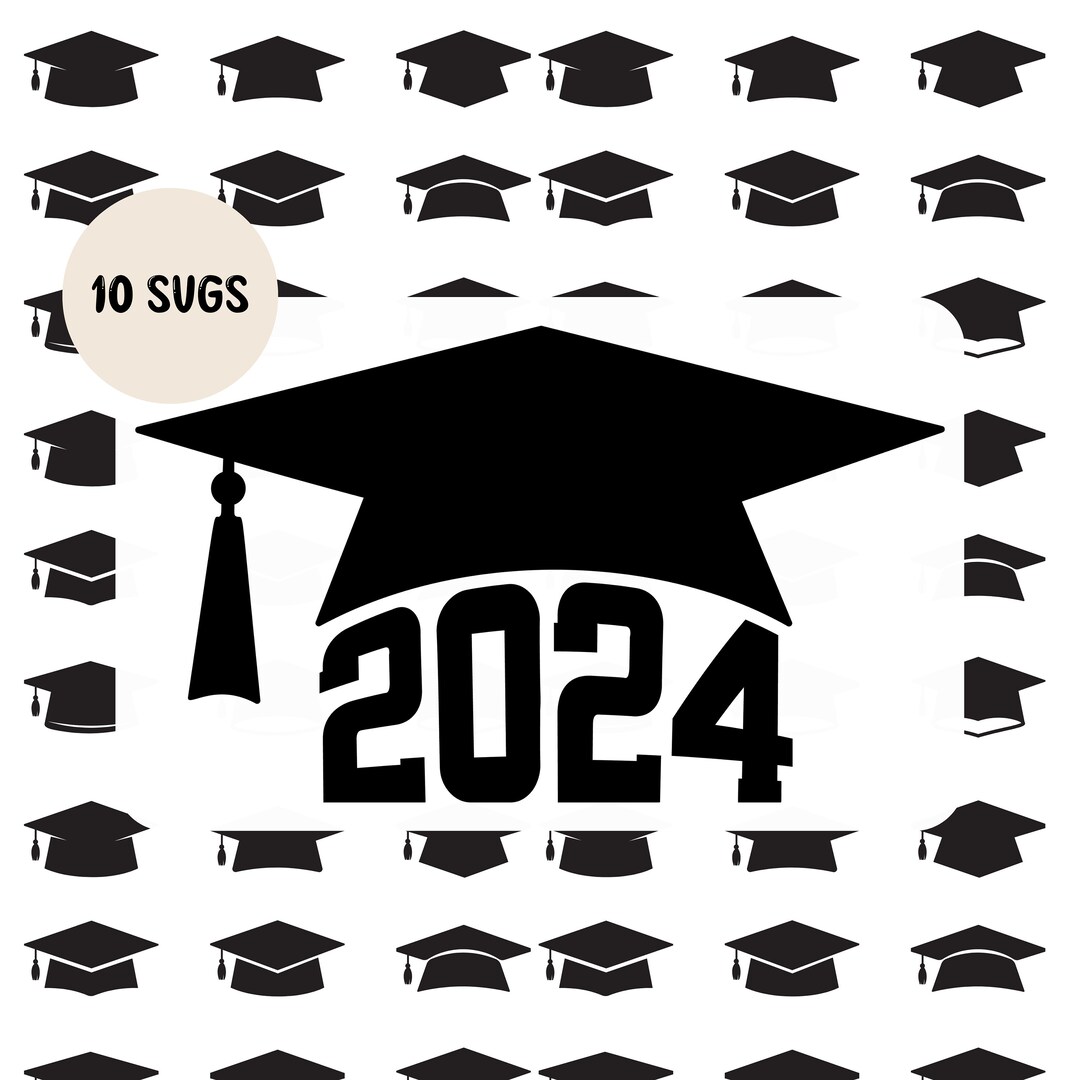 Graduation Cap SVG, Black 2024 Senior Year SVG, Graduation Cap PNG ...