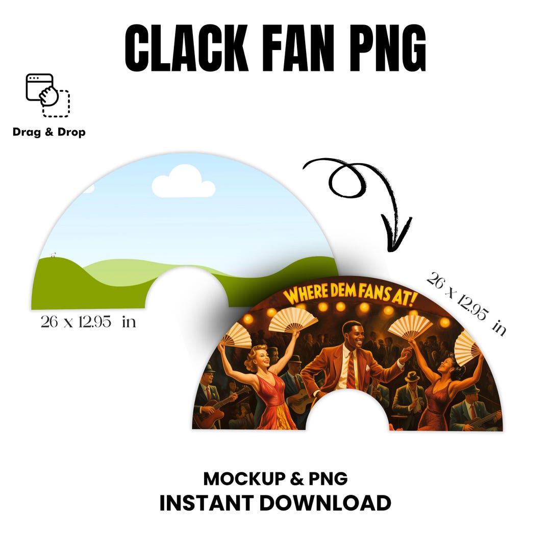 Clack Fantemplate, Where Dem Fans at Clack Fan, Denim Sublimation Fan ...