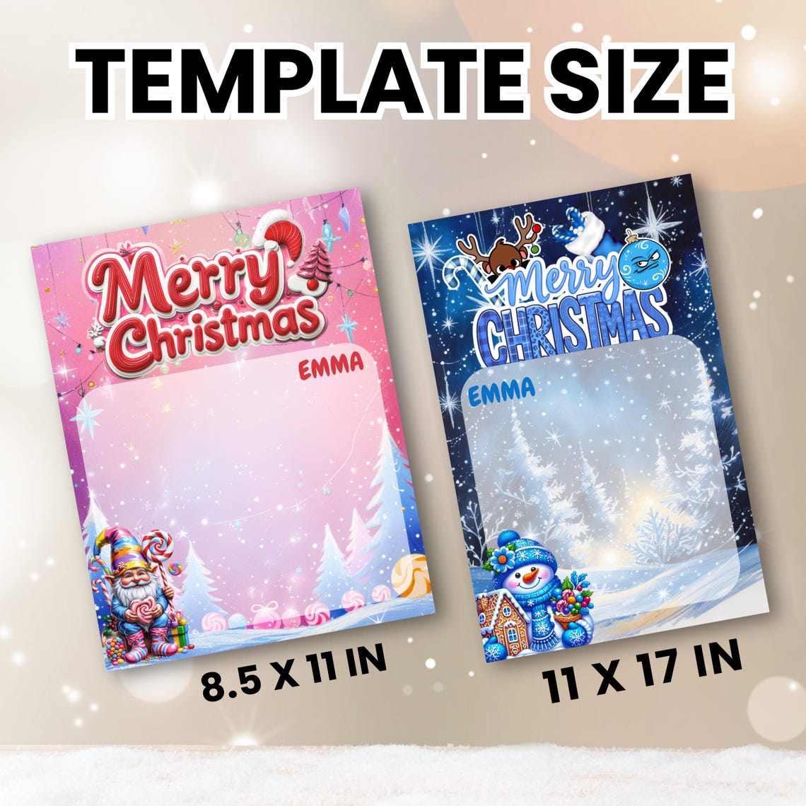 Jumbo Christmas Card Editable Template. Jumbo Cards, Christmas Jumbo ...