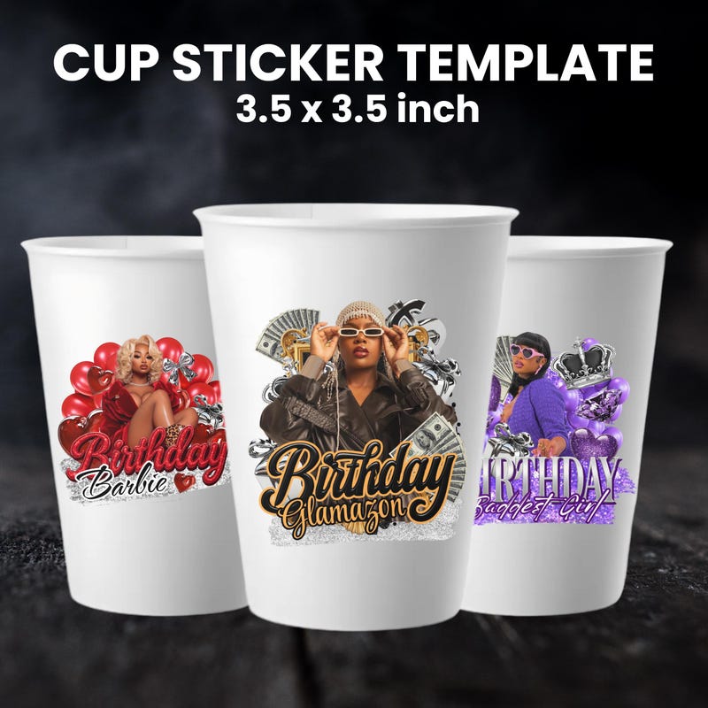 Foam Cup Picture Stickers - Etsy