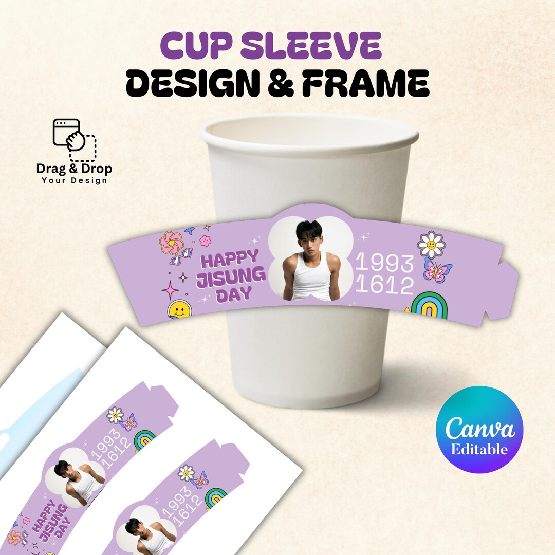 Editable Coffee Cup Sleeve Template, Printable Paper Cup Wrapper ...