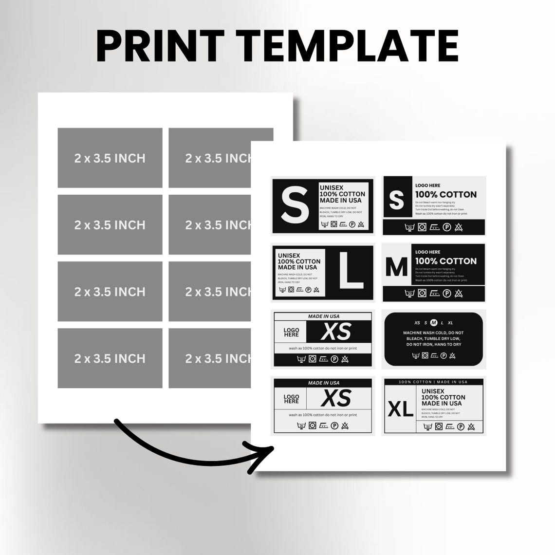 Editable Clothing Tags Bundle, Neck Label, T-shirt Labels Neck,neck ...