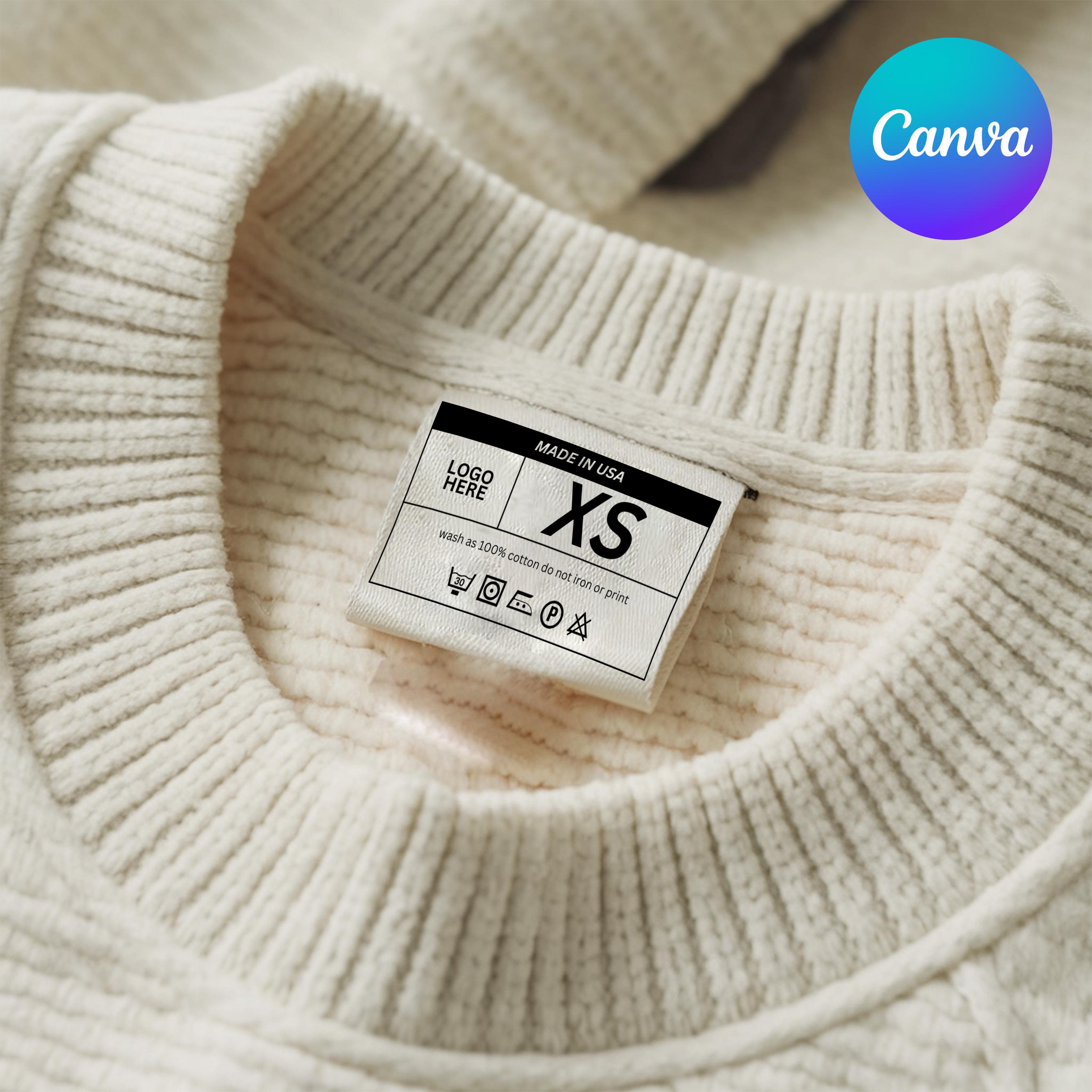 Editable Clothing Tags Bundle, Neck Label, T-shirt Labels Neck,neck ...