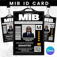 MIB Men in Black Agent M Badge Cosplay Costume Name Tag Halloween - Etsy