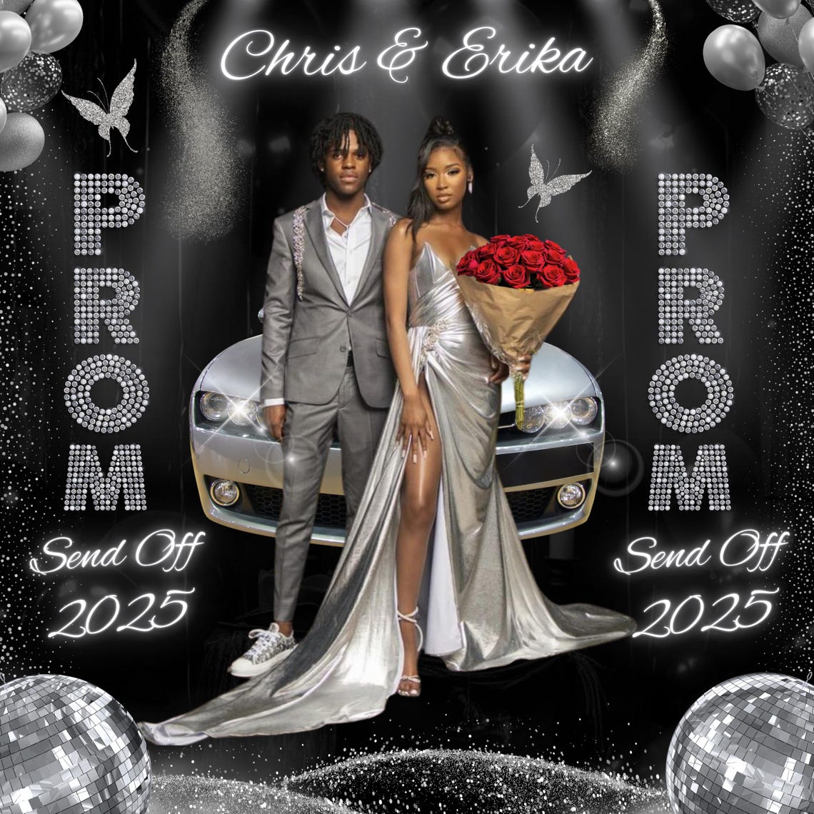 Prom Send off Banner, Prom Party Decor, Prom Party Backdrop, Prom Canva ...