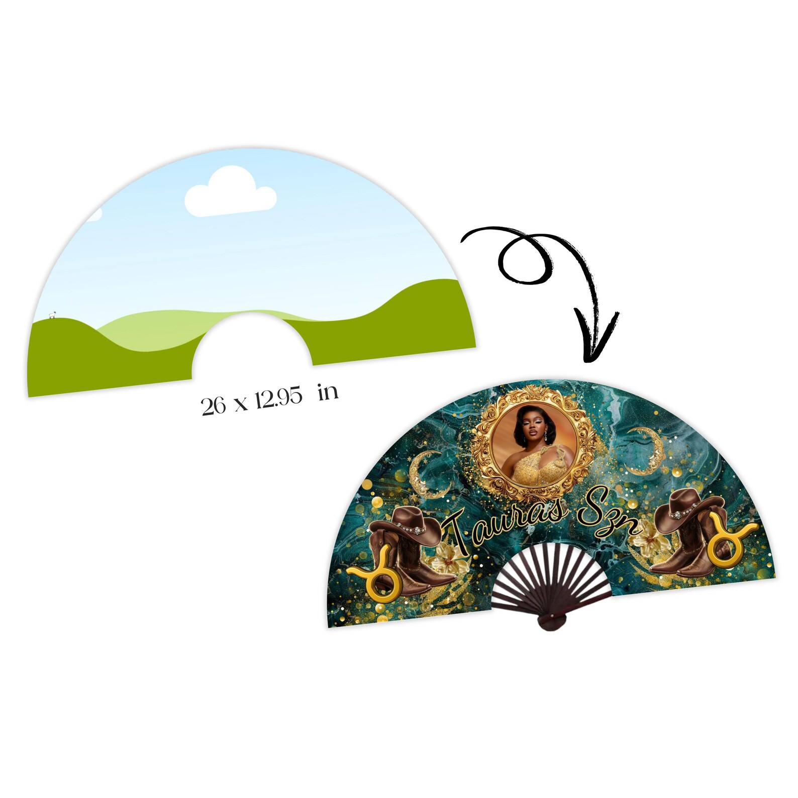 All Zodiac Signs Clack Fan Templates Bundle, Boots on the Ground Fan,25 ...