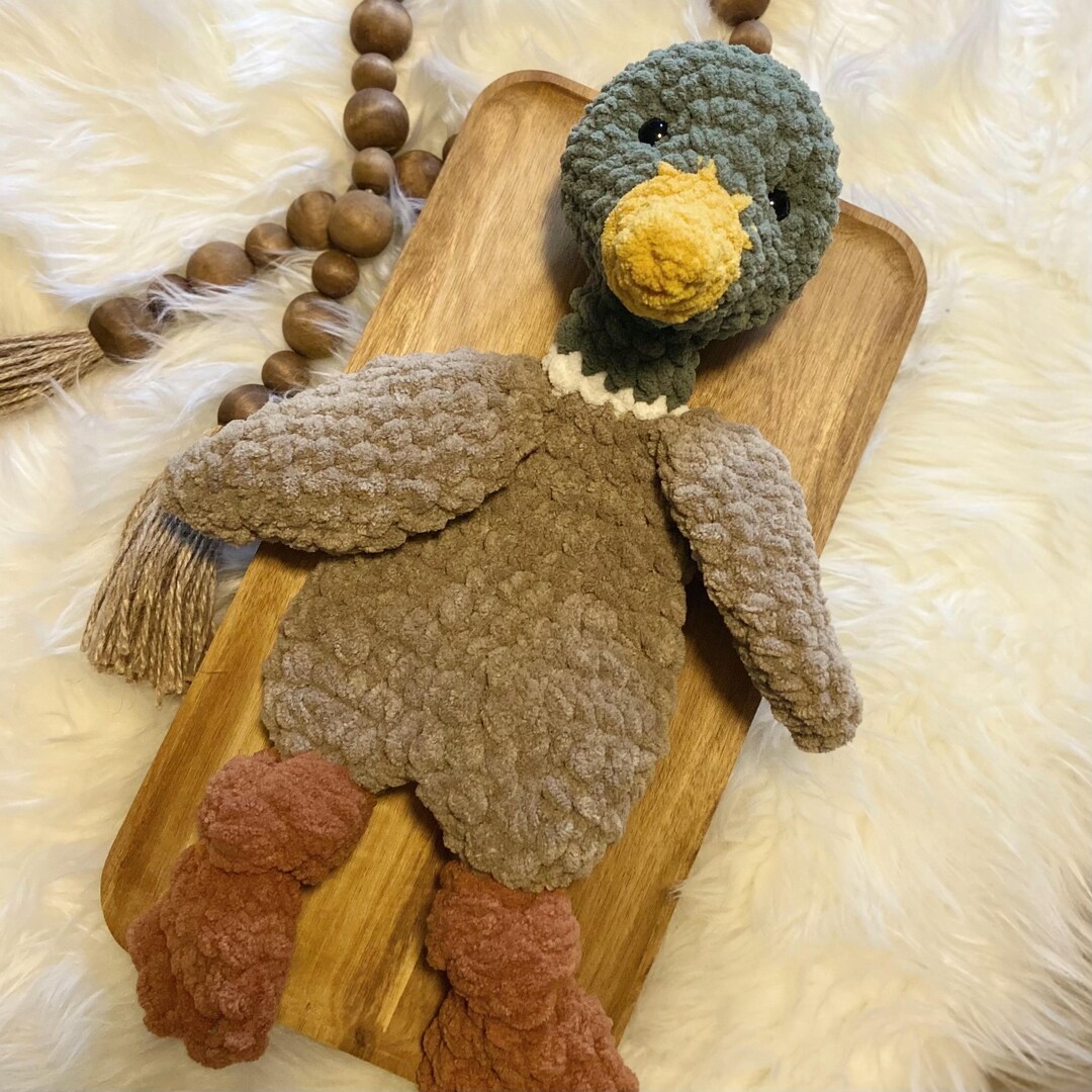 Drake Duck Crochet Snuggler Lovey Baby Toddler Stuffed Animal Security ...