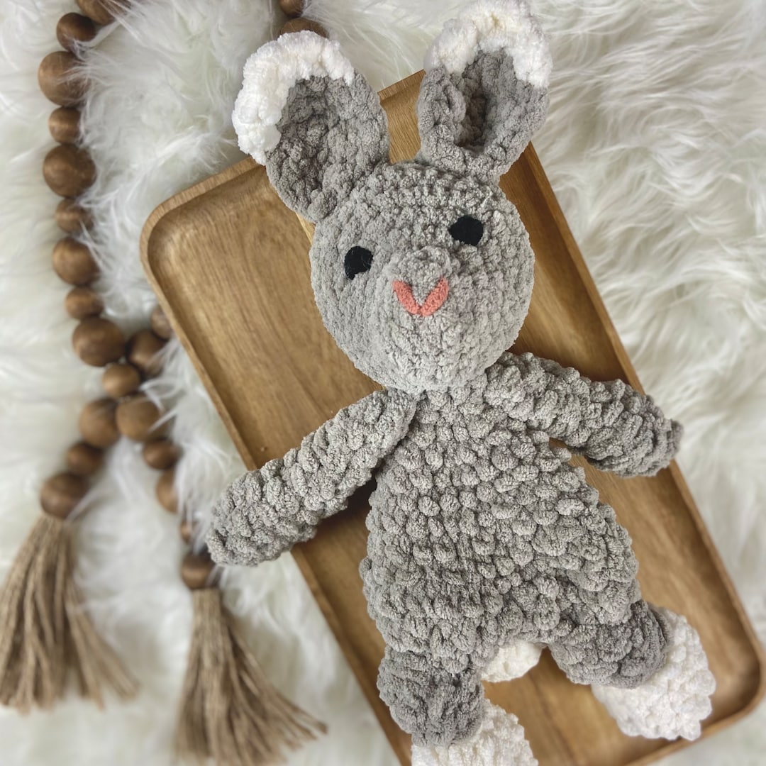 Clover Bunny Rabbit Crochet Snuggler Lovey Baby Toddler Stuffed Animal ...