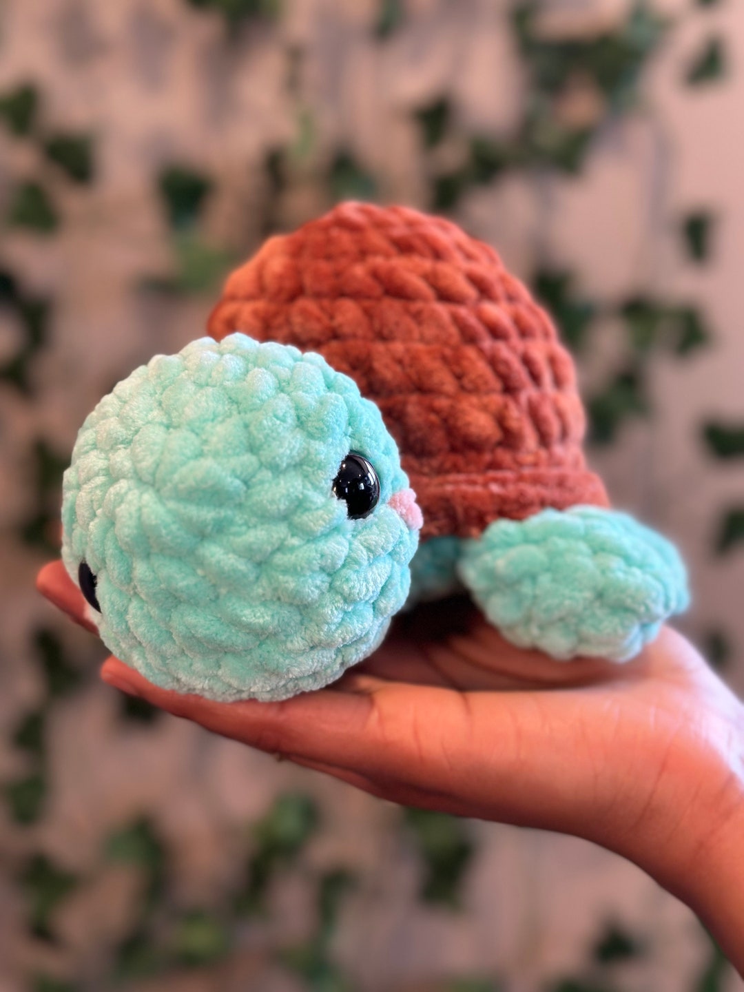 COOP the Turtle Plushie With High Shell, Crochet Animal, Made to Order ...