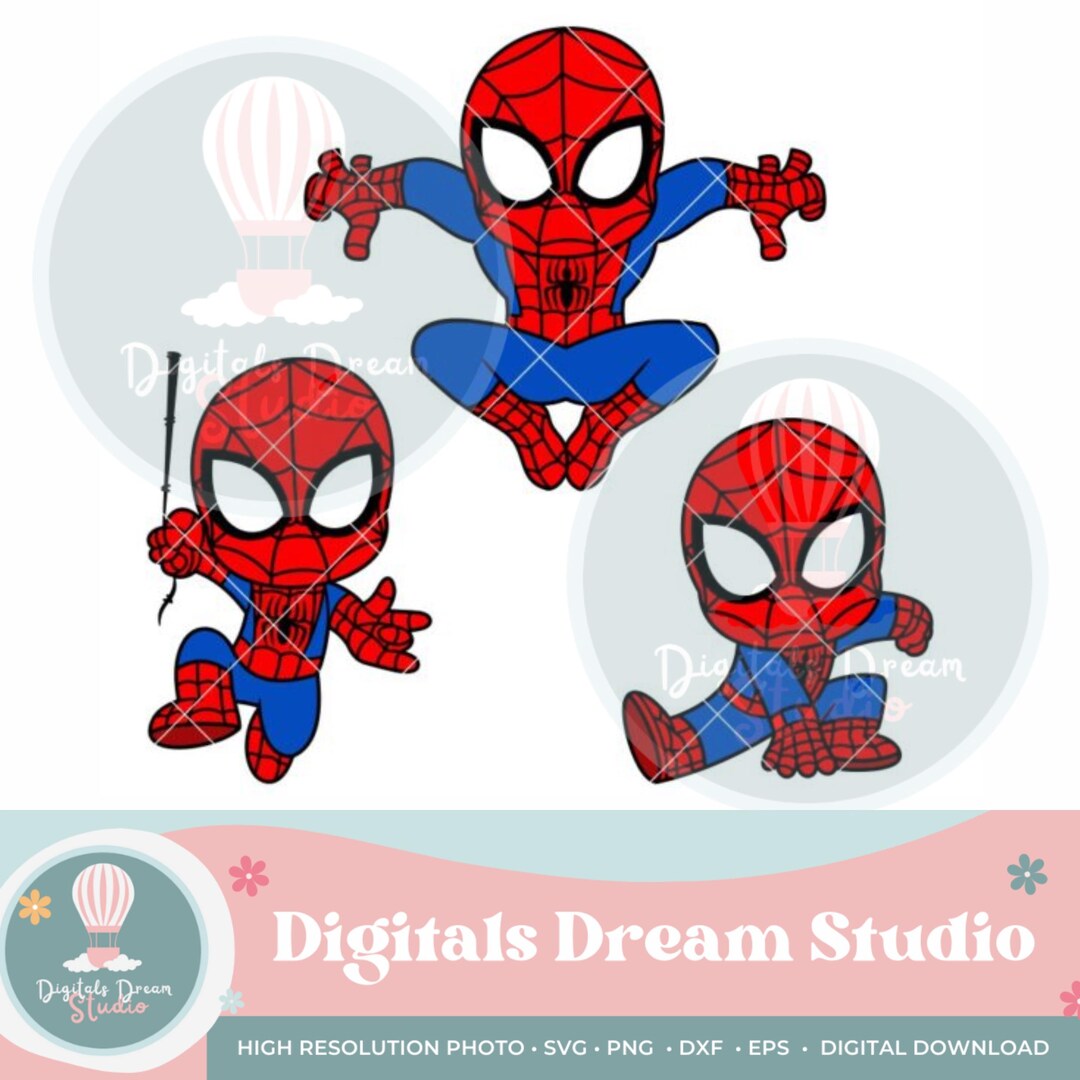 Baby Spiderman SVG, PNG, DXF Files Cricut, Silhouette Vector Cut File ...
