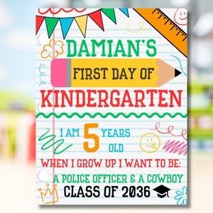 First and Last Day of School Sign - Printable, Editable, Instant ...