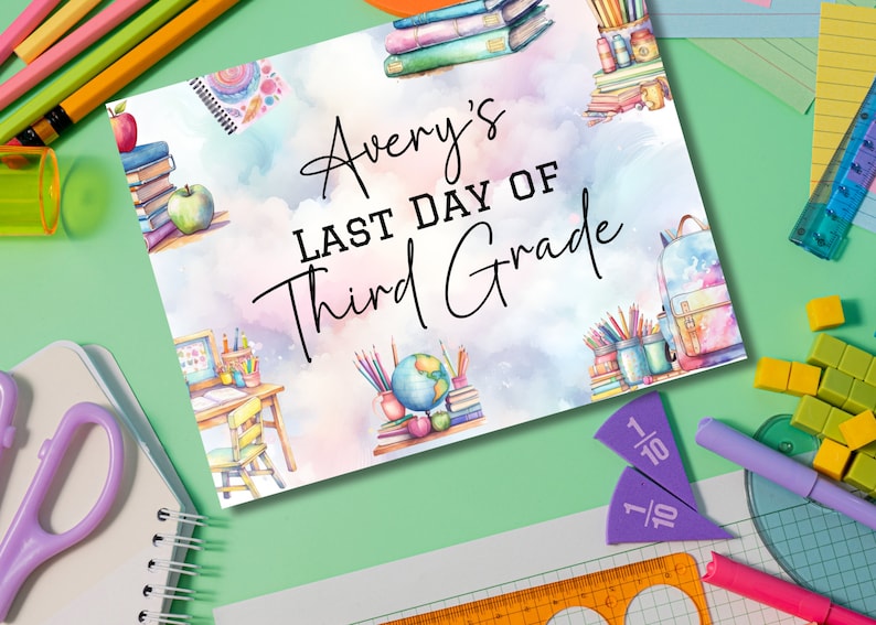 Instant DIGITAL Download, Editable Template- Personalized, First Day of ...