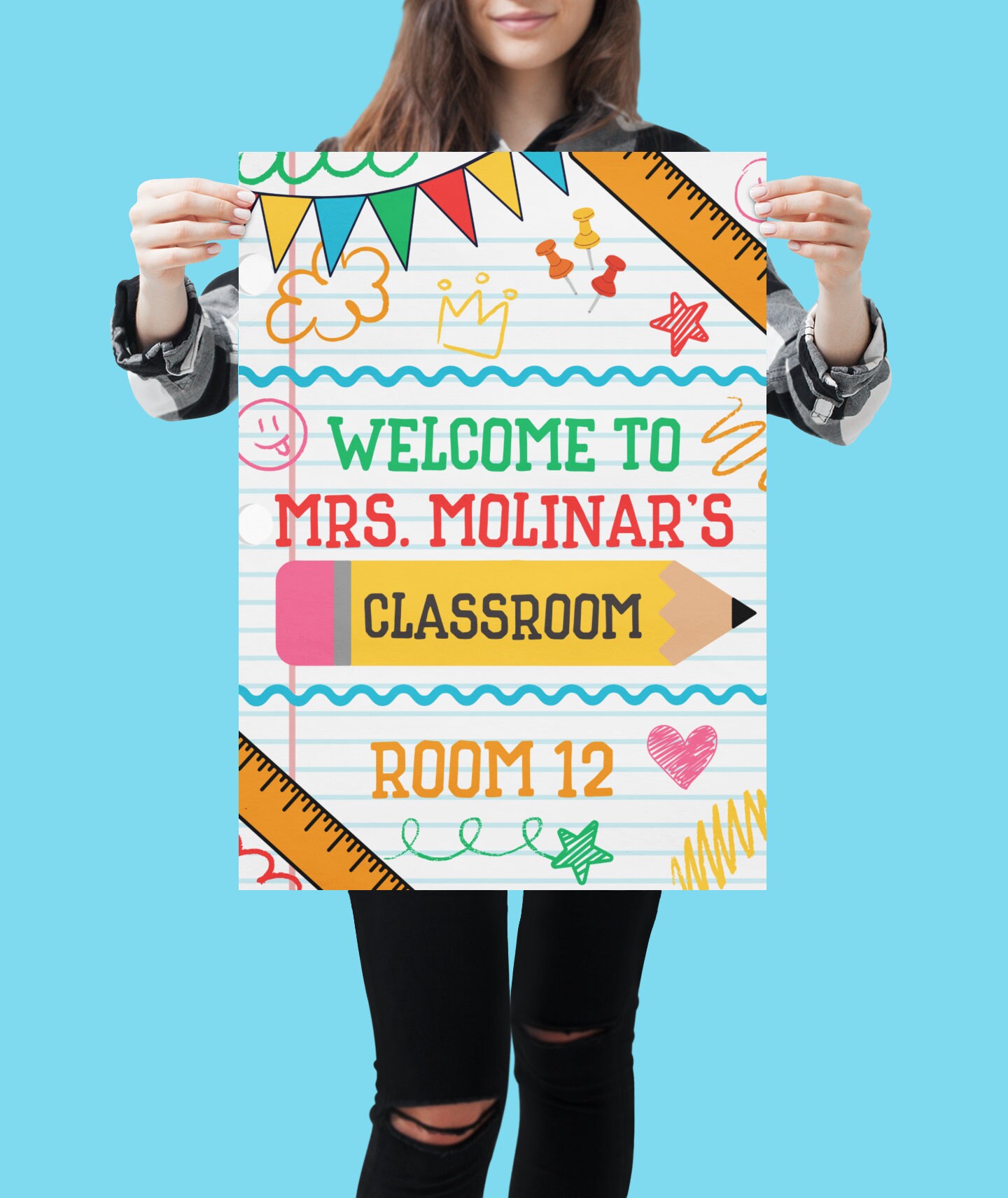 First Day of School Sign - Welcome Back to School - Personalized, Meet ...