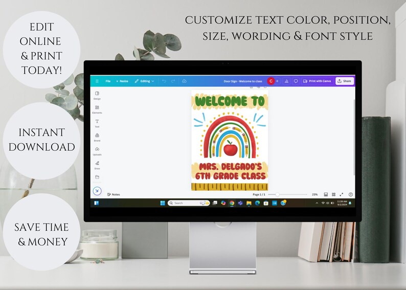 Teacher Door Sign - Editable Printable 18 X 24 Poster Template ...