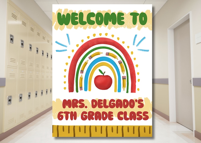 Teacher Door Sign - Editable Printable 18 X 24 Poster Template ...